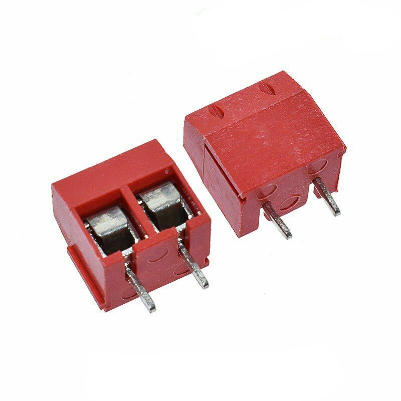 Screw Terminal Block 2-Pin, 5 mm Pitch, Side Entry 5,10 and 25 Pack
