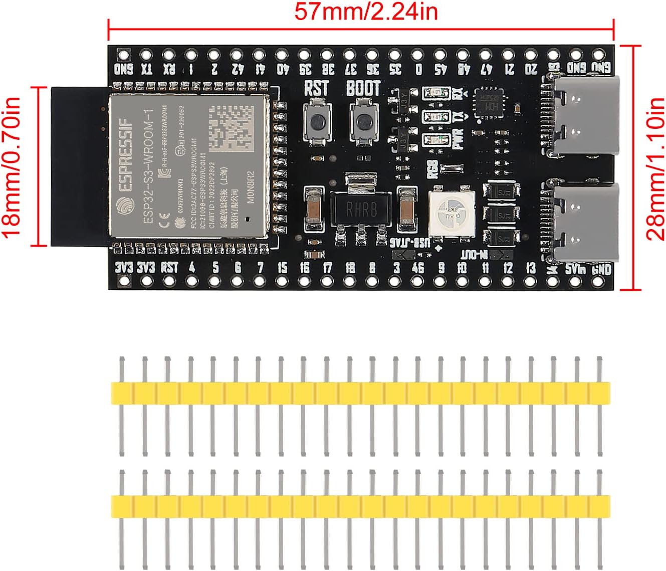 ESP32 S3 N8R2 DevKitC-1 8MB Flash 2MB PSRAM Tempero Systems Shopping