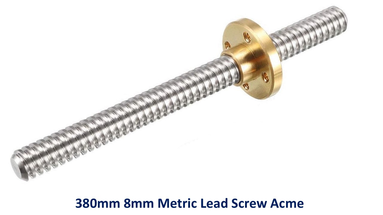 380mm T8 ACME Trapezoidal Metric Lead Screw Rod