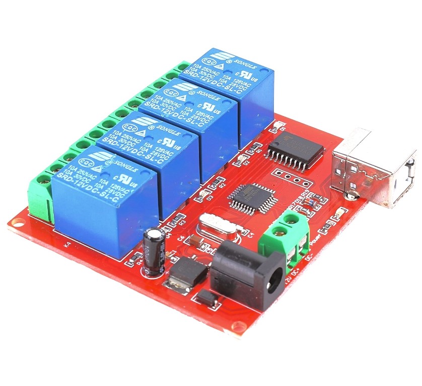 4 Channel USB Controlled 12V Relay Module - Tempero Systems Shopping
